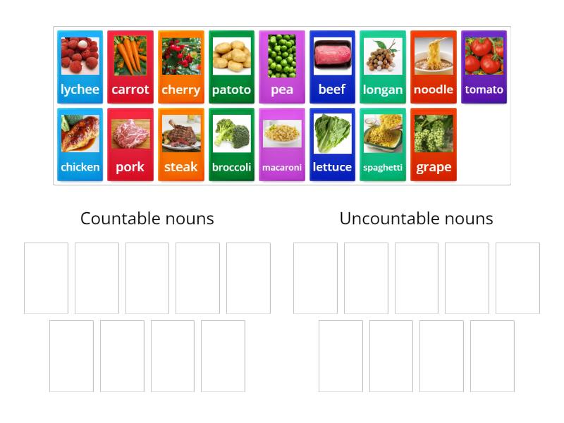 4b_Ch3_countable VS uncountable nouns - Group sort