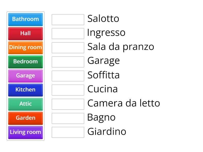 Le stanze della casa - Match up