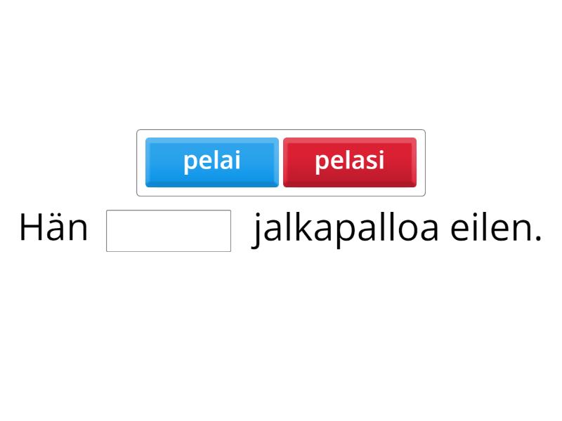 Imperfekti 2 - Missing word
