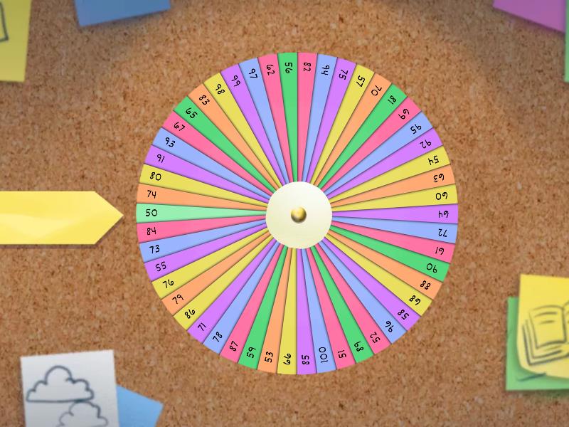Numbers 50-100 - Spin the wheel