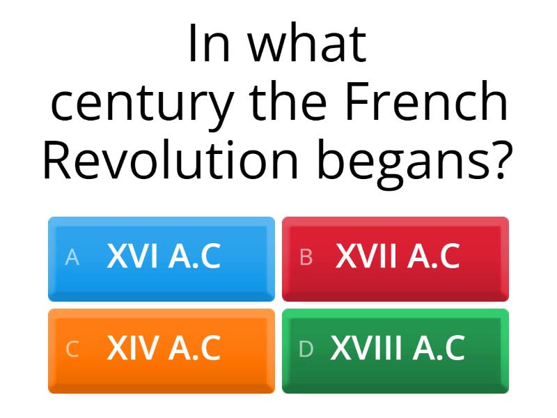 French Revolution - Quiz