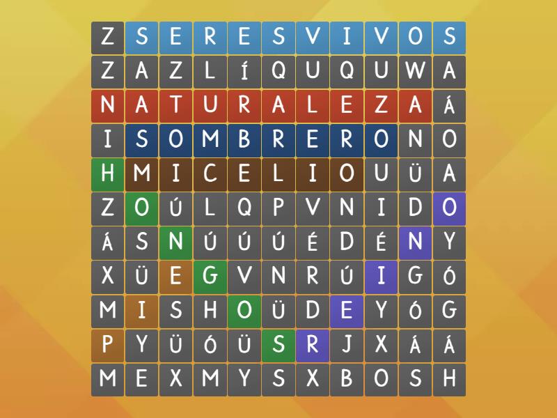 Reino Hongo - Sopa de letras