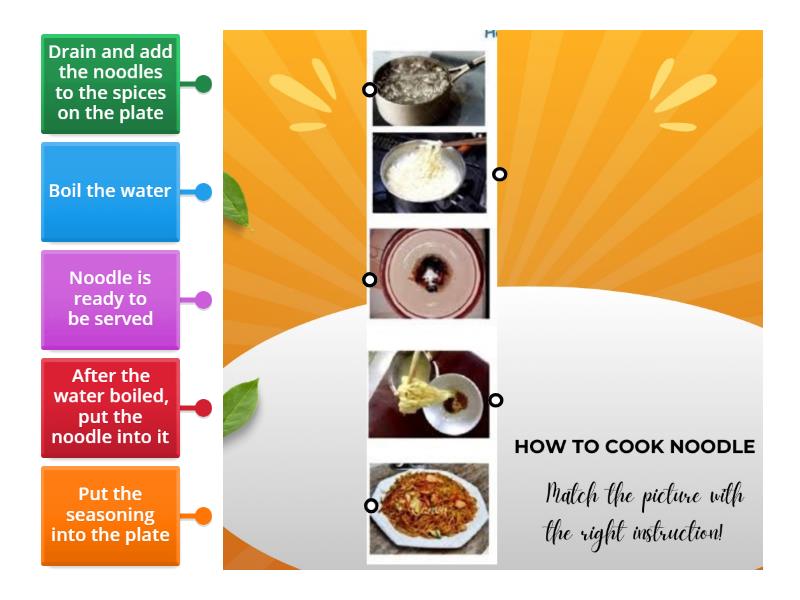 Sesi 2 Assignment How to make a noodle - Labelled diagram