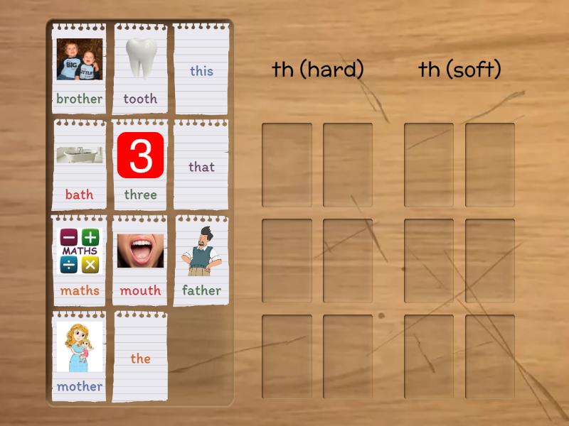 ing 'th' sound - Group sort