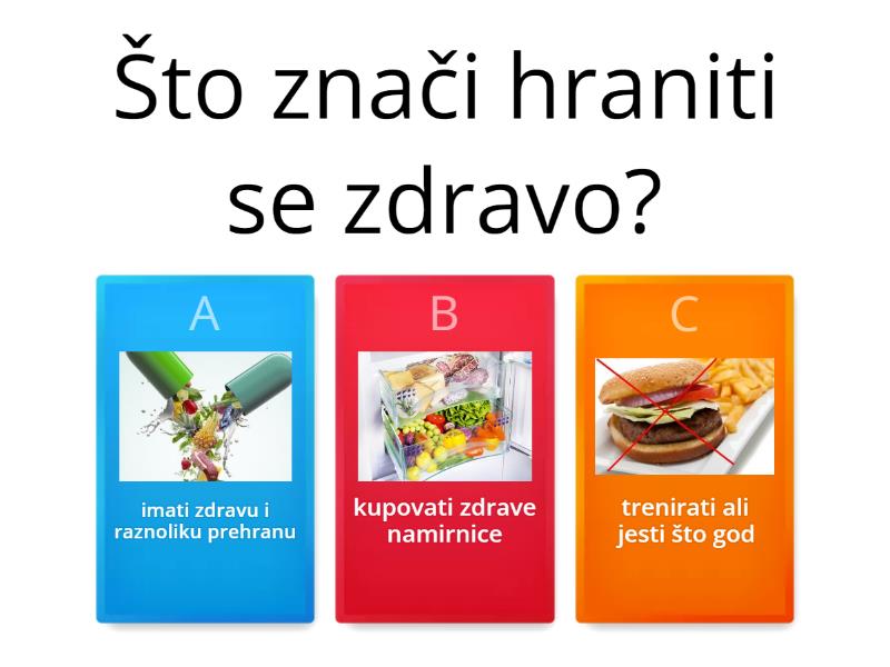 Pravilna prehrana - Quiz