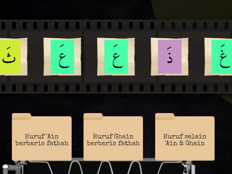 12) Huruf hijaiyah 'Ain & Ghain berbaris fathah - Speed sorting