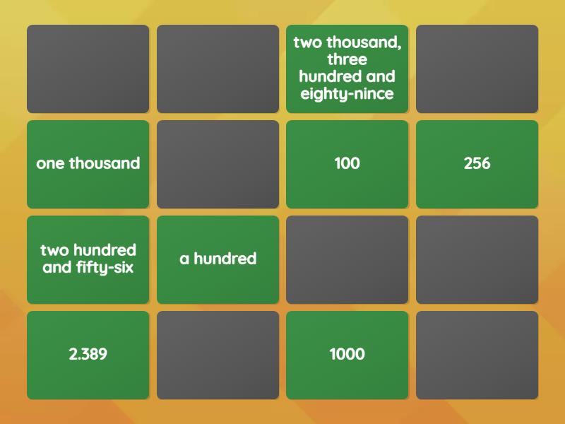 Long numbers - Matching pairs
