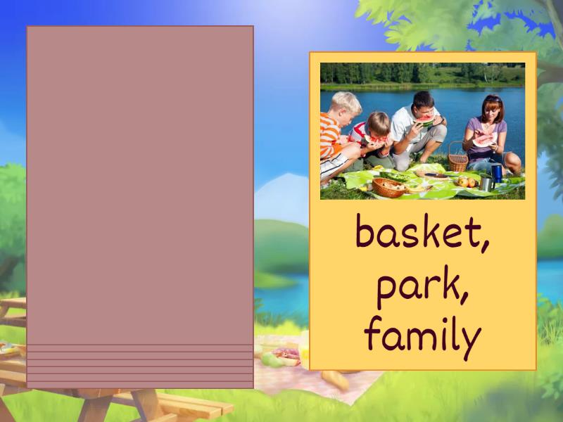 Summer lessons - Picnic Taboo - Speaking cards