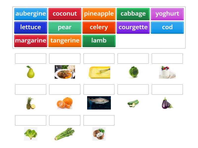 kid's box 2 unit 6 extra food - Match up