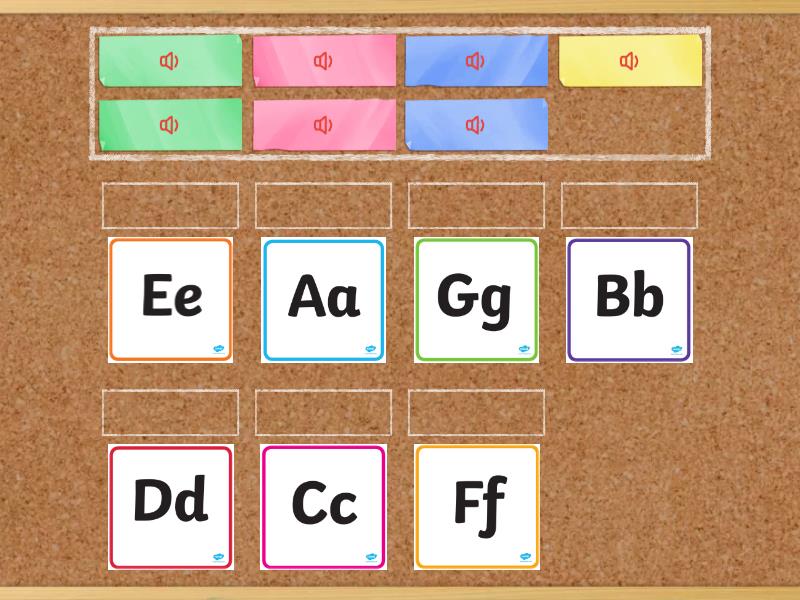 ABC. (Letters A-G). - Match up