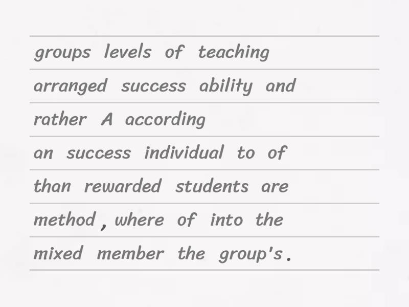 Cooperative Learning - Reordenar