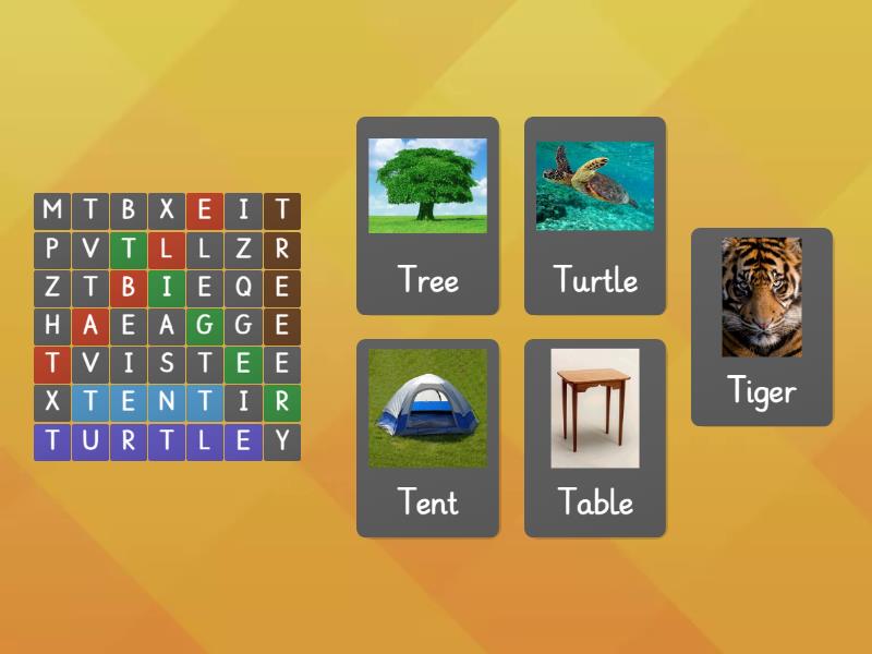 Letter Tt word search - Wordsearch