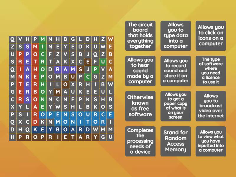 Computer Systems - Sopa de letras