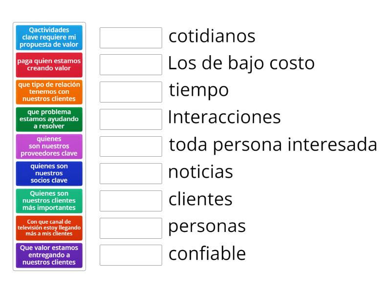 modelo camba - Une las parejas