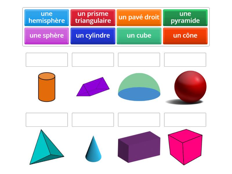 les formes en 3D - Match up