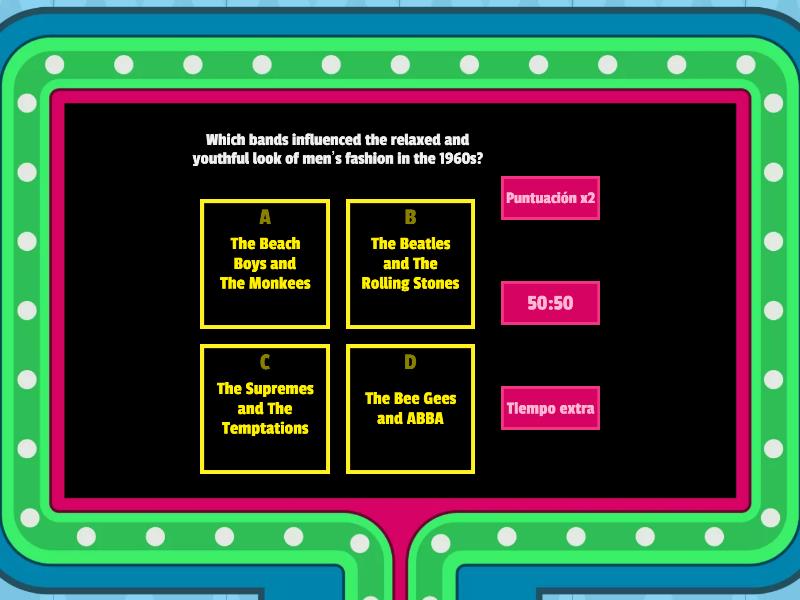 Fashion Trends - Gameshow quiz