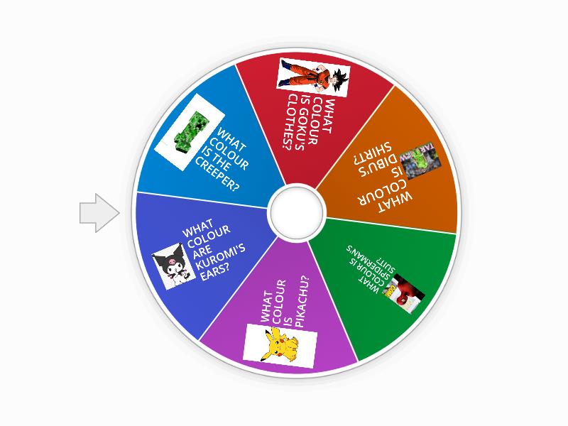 CHARACTERS COLOURS - Spin the wheel