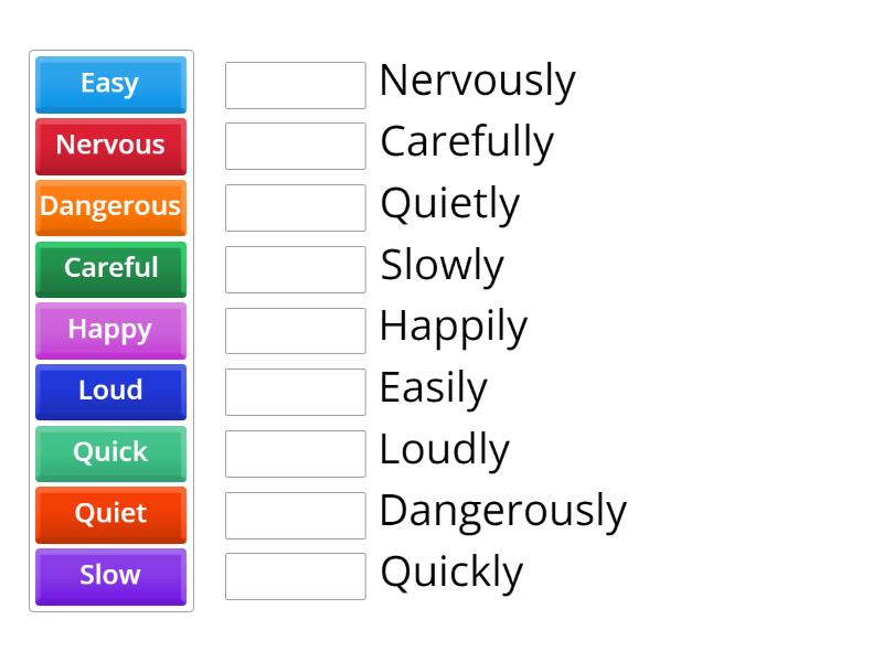 GET 4 Adverbs - Match up