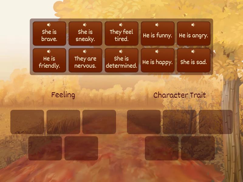 Feelings and Character Traits - Group sort