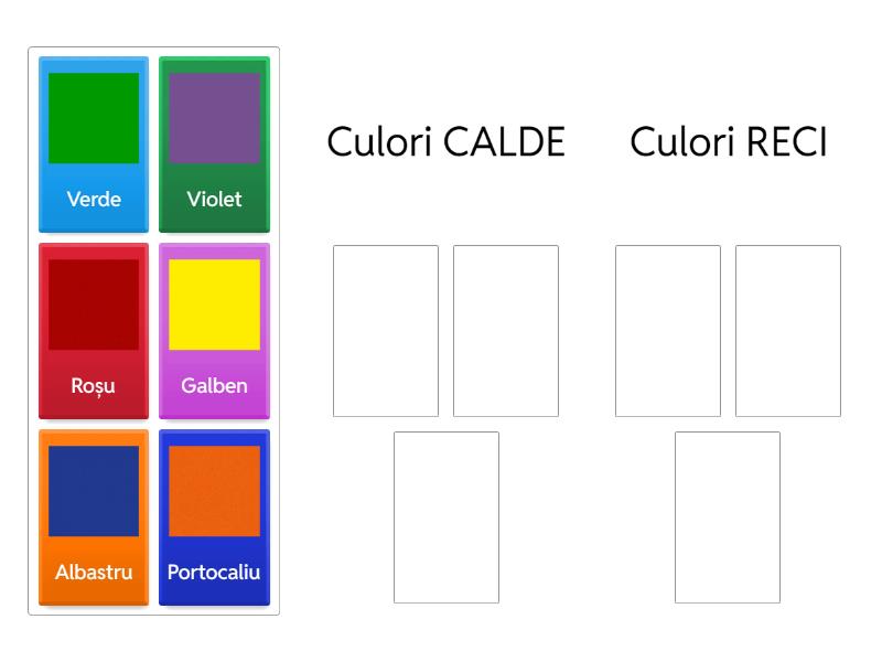 Culori calde/reci - Group sort