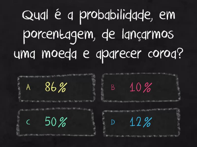 Matemática Aplicada - Probabilidade - Quiz