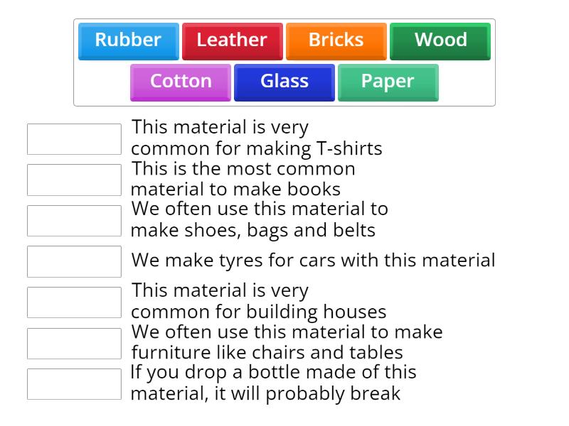 Materials - Une las parejas