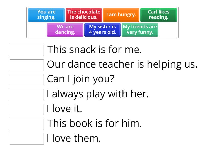 Personal pronouns - object form IGOTTHIS! 5 - المطابقة