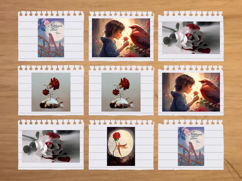 The Nightingale and the Rose SCERT Grade 8 - Flip tiles