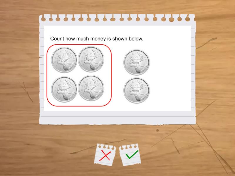 Counting Canadian Money - Flash cards