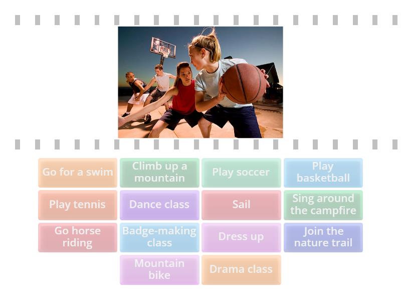 IpD - Summer Camp Vocabulary - Find the match