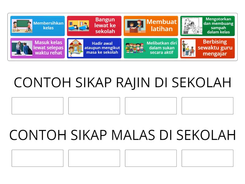 BERSIKAP RAJIN DI SEKOLAH - Group sort