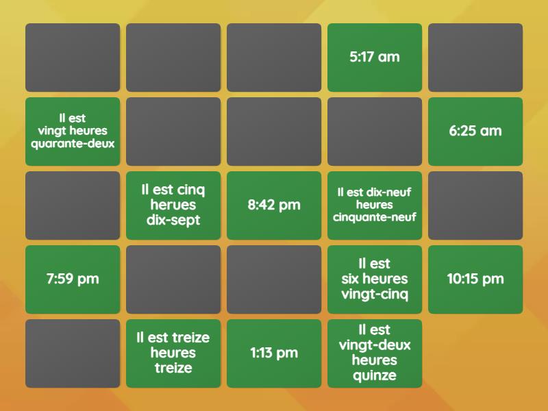 L'heure officielle (3) - Matching pairs