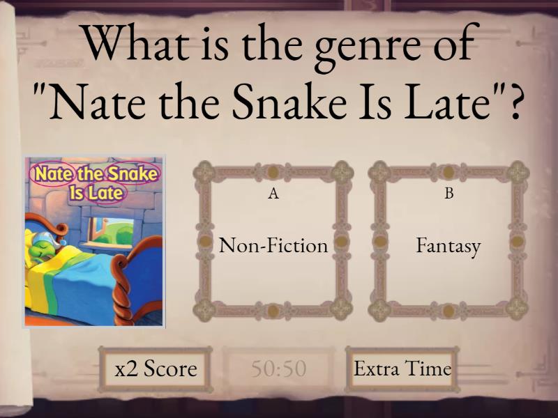 Nate the Snake Is Late - Concurso de preguntas