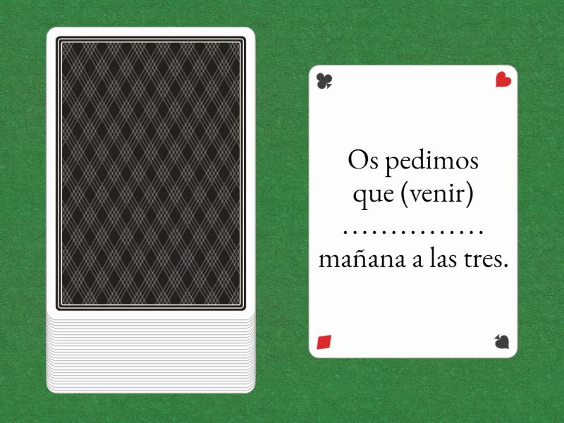 SUBJUNTIVO presente, perfecto - Speaking cards