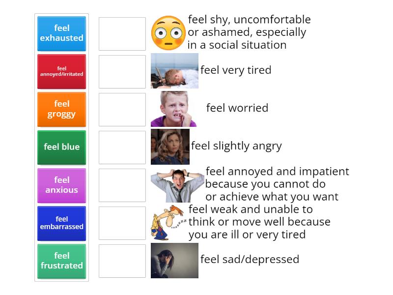 B1 Feelings and emotions - Match up