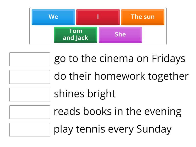 Present Simple - Match up