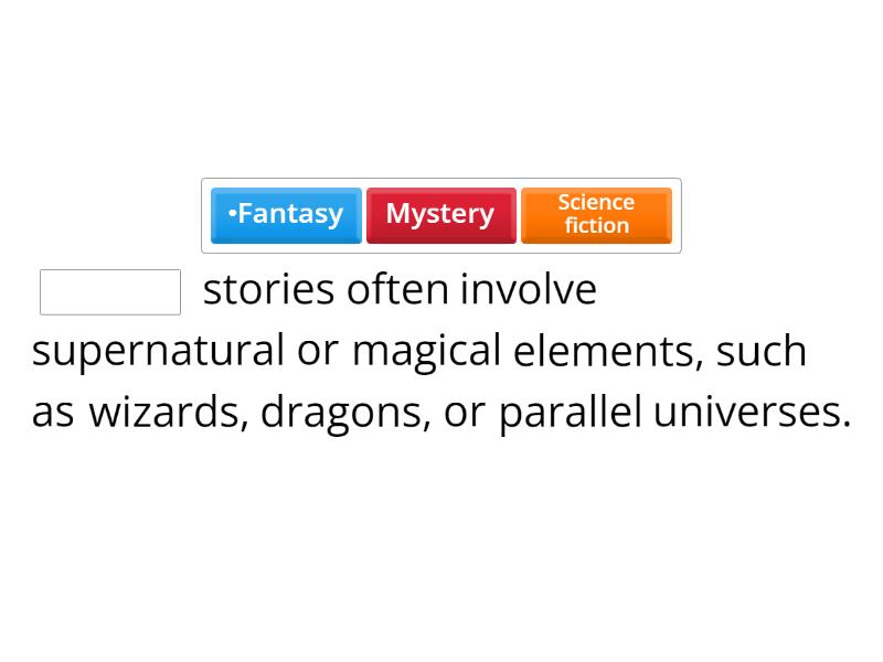 Fiction Genres - Complete the sentence