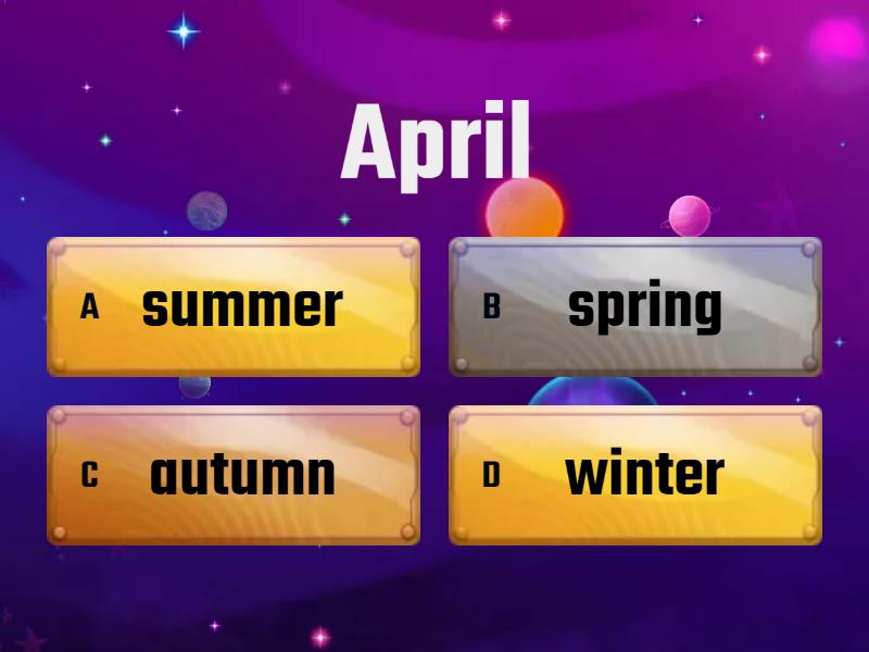Months and seasons - Quiz