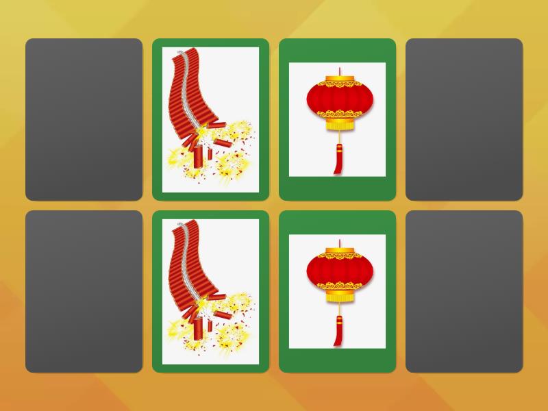 Chinese new year vocabulary - Matching pairs