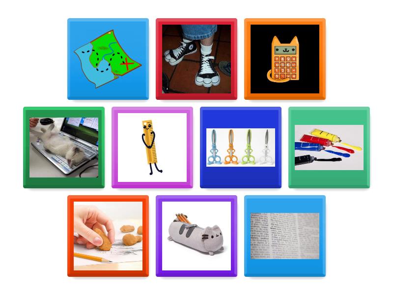 GG2. School items - Flip tiles