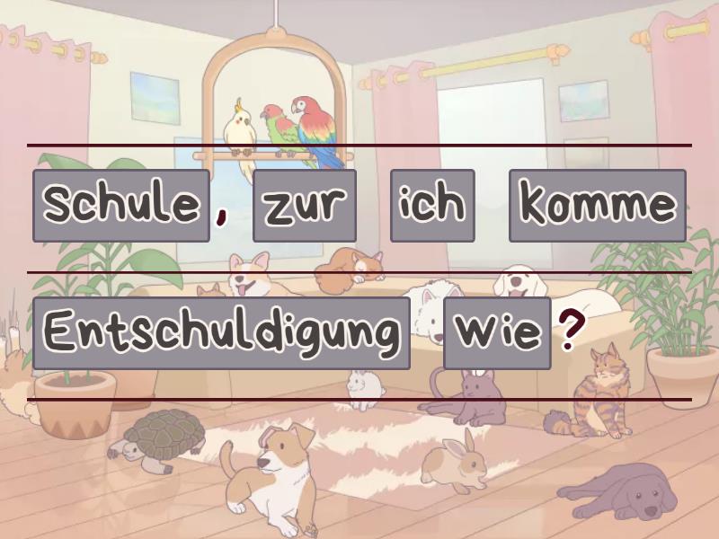 Bilde Satze! Wegbeschreibung - Unjumble