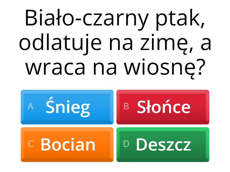 Pory roku - Quiz
