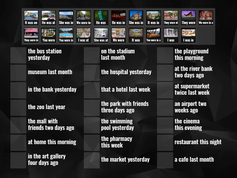 Places was\were - Match up