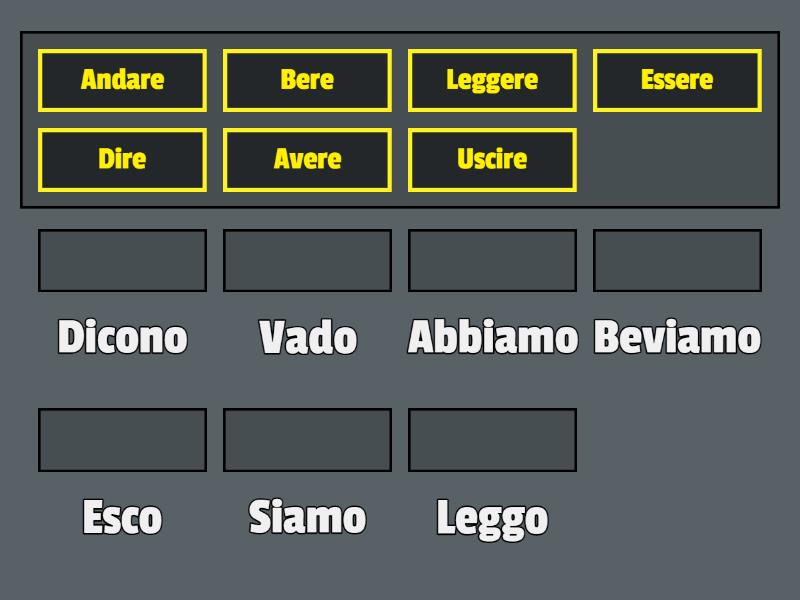 Verbi - Modo infinito - Une las parejas
