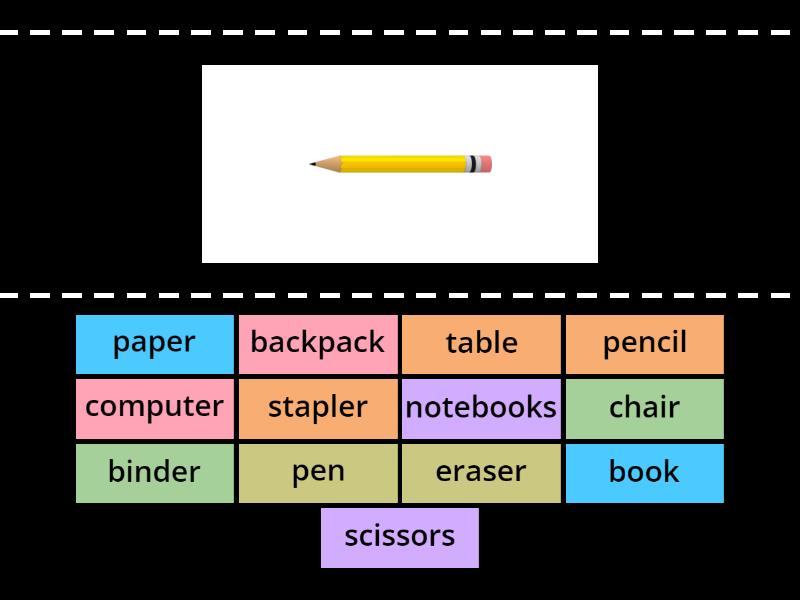 Classroom objects 2 - Find the match