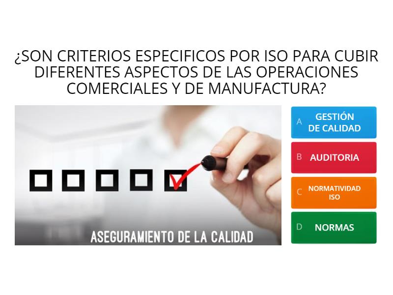 Juego Educativo “Técnicas de aseguramiento de la Calidad" - Cuestionario