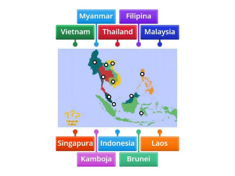 ASEAN MAP - Labelled diagram
