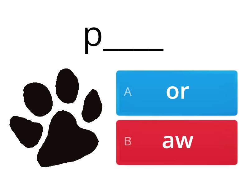 Sound "or/aw" - Quiz