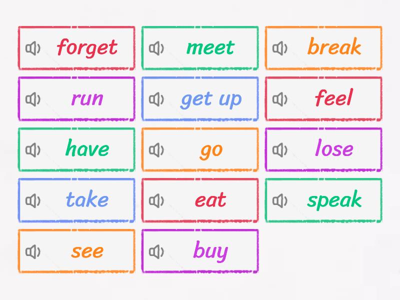 Roadmap a1 8B irregular verbs audio - Flip tiles
