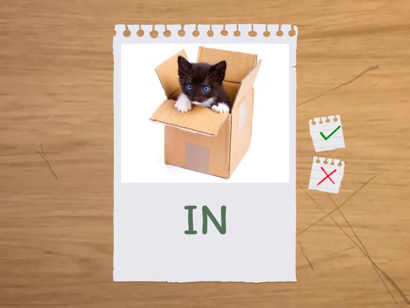 PREPOSITION OF PLACE - Flash cards